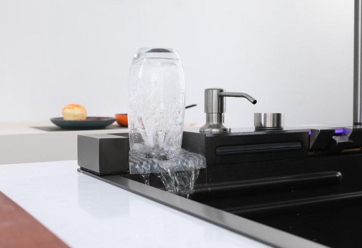 Nano Black Waterfall Sink + Cup Washer | Water Filter TAP ST008 ...